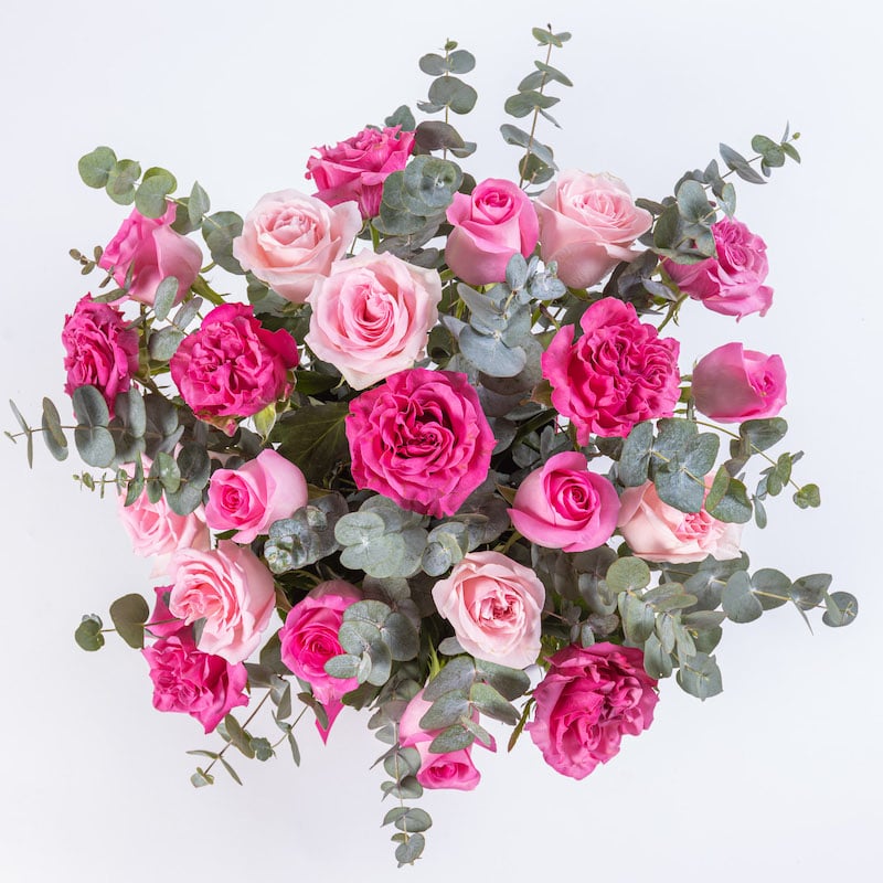 Pink Rose Bay Arrangement - The Gorgeous Flower Company